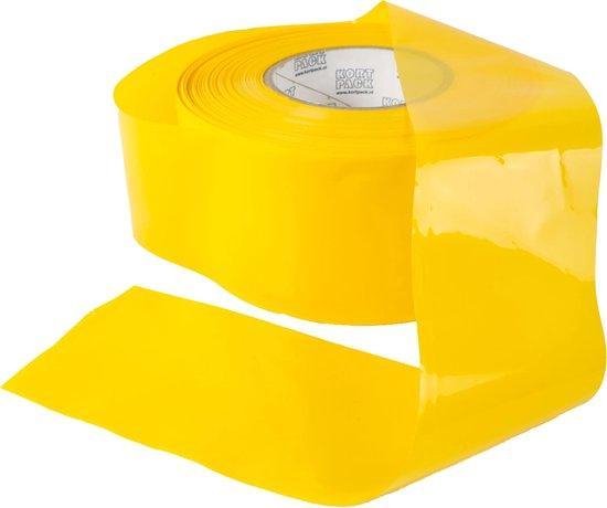Kortpack - Afzetlint 75mm breed x 250mtr lang - Geel - 1 rol ...