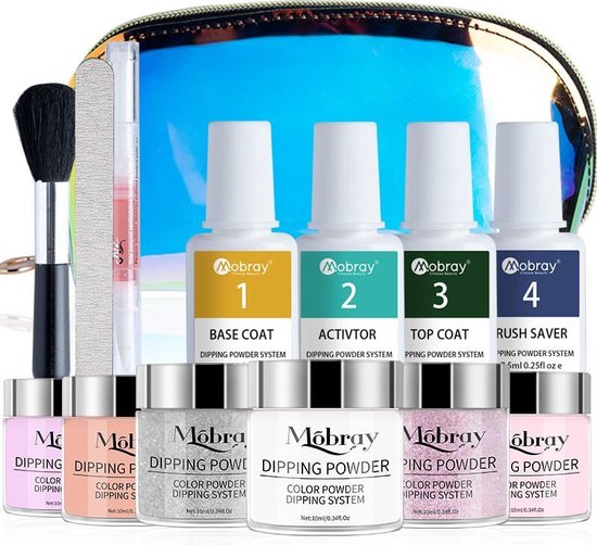 Complete set- Dip poeder Starter Kit - 6 verschillende kleuren ...