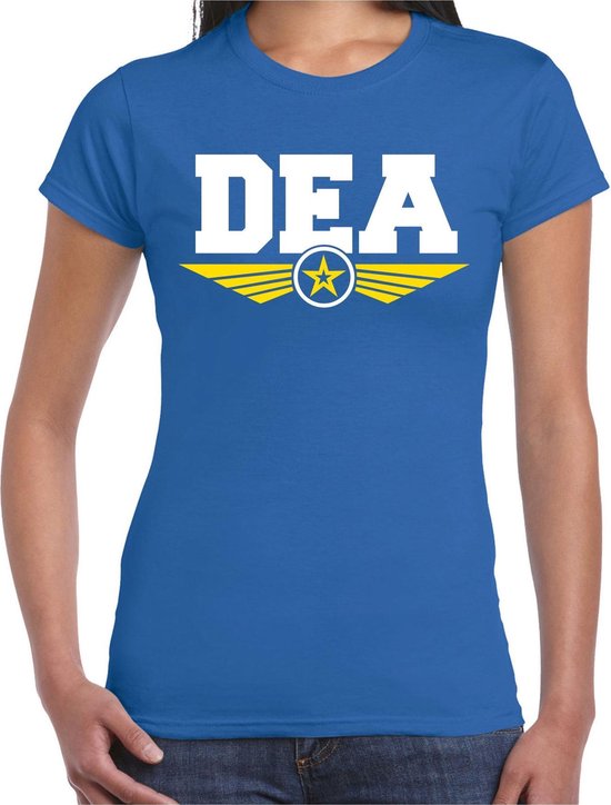 DEA agente verkleed t-shirt blauw voor dames - politie drugs ...