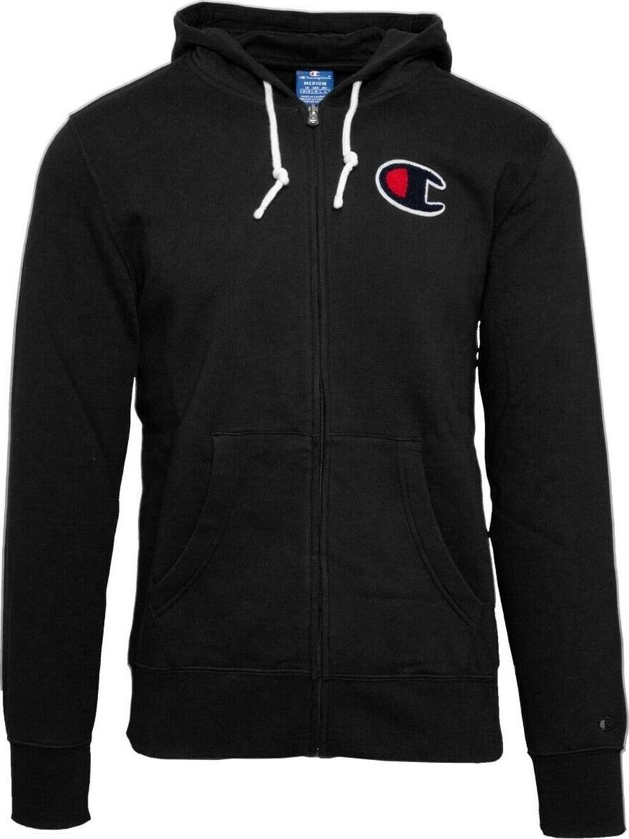Champion hooded full zip sweatshirt in de kleur zwart. | bol