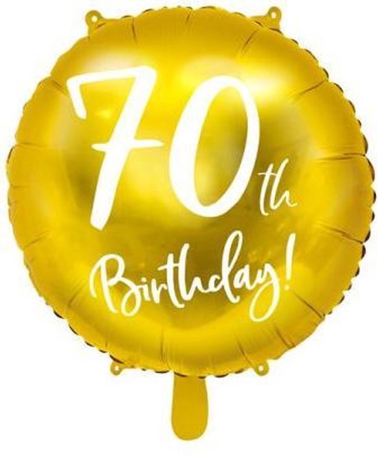 Folieballon 70 Jaar – 70 Jaar Versiering – Goud | bol.com