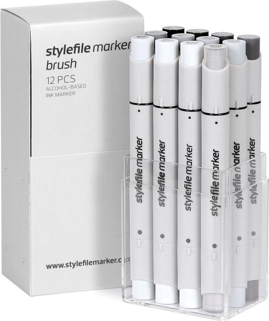 Stylefile Marker - Brush Set: Neutral Grey Set | bol.com