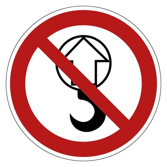 Verboden te hijsen sticker 50 mm - 10 stuks per kaart | bol.com