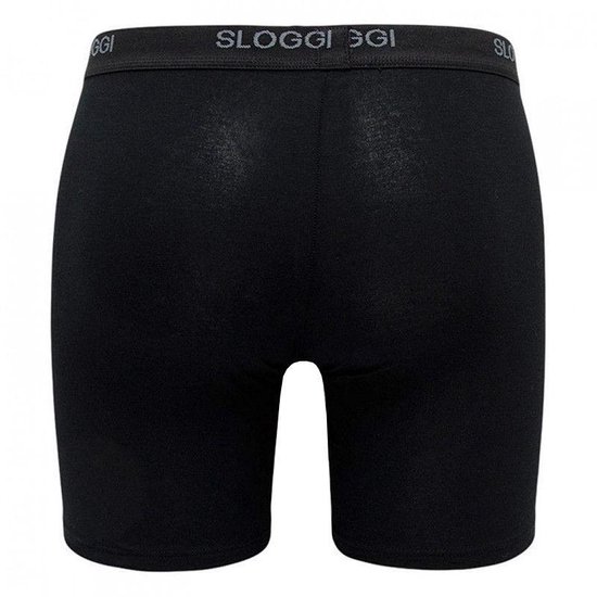 sloggi men Basic Heren Boxershort lange pijp - Zwart - Maat XXL | bol