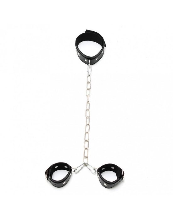 Rimba Bondage Play - Handboeien - Collar - Hals Hand Boeien Combinatie ...