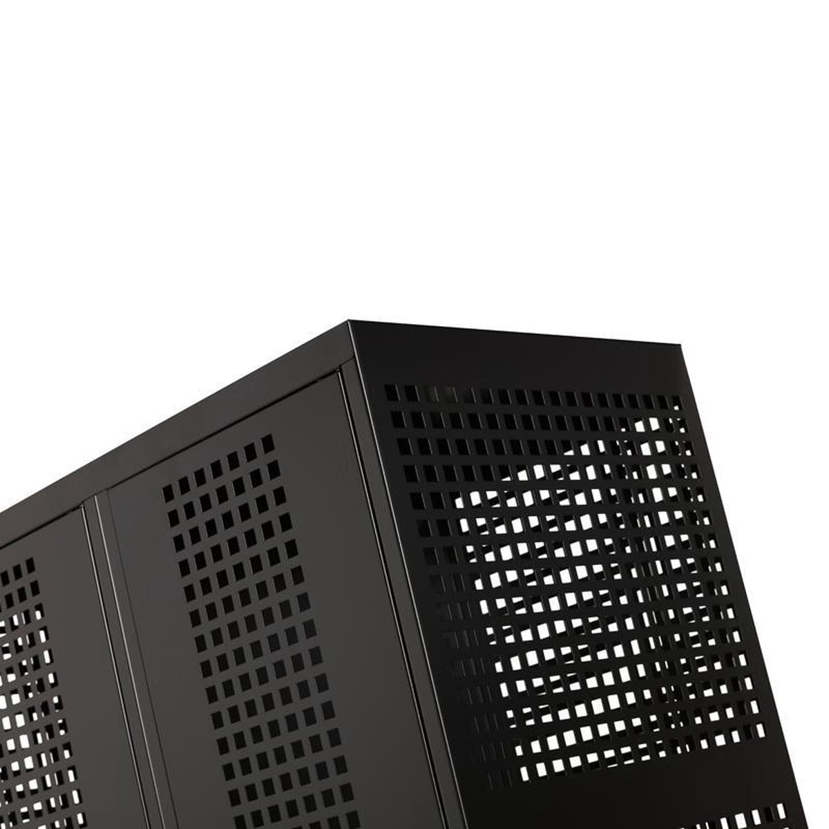 Lockerkast metaal zwart I geperforeerde locker I met slot I industriele ...