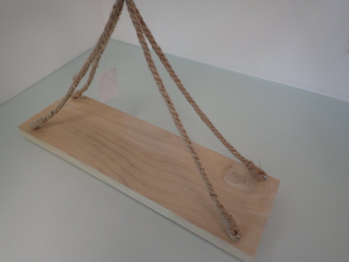Hangplank met touw 57 x 17cm. | bol.com