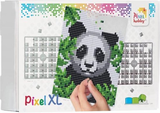 Pixelhobby XL op 4 basisplaten panda 20 x 25 cm | bol.com