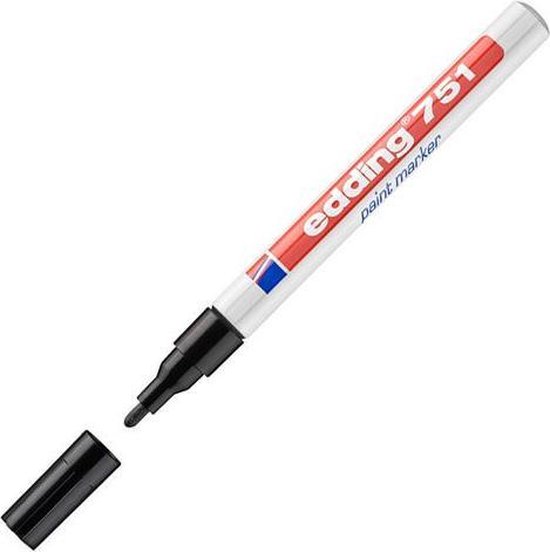 edding 751 paint marker Zwart (pak 10 stuks) | bol.com