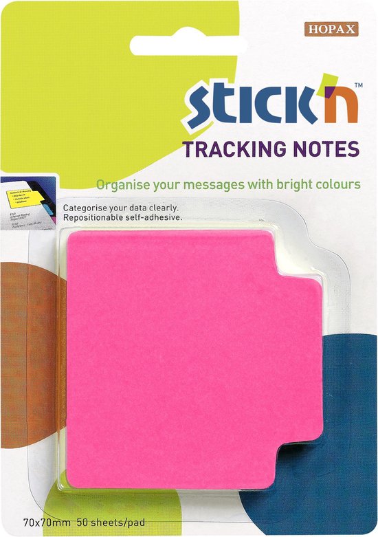 Stick'n Bladwijzer - Bookmark - Sticky Notes - 70x70mm - Neon Magenta ...
