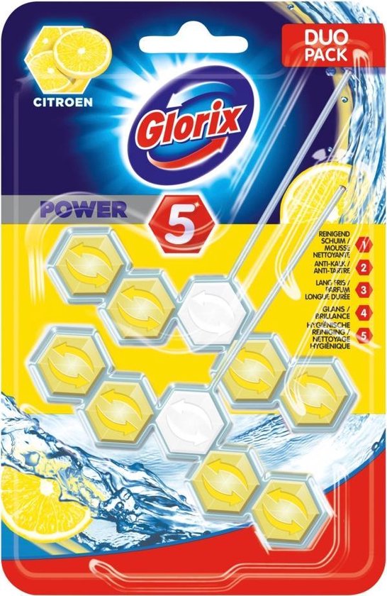 bol.com | Glorix Power 5 Wc Blok - Citroen - 7 x 2 stuks ...