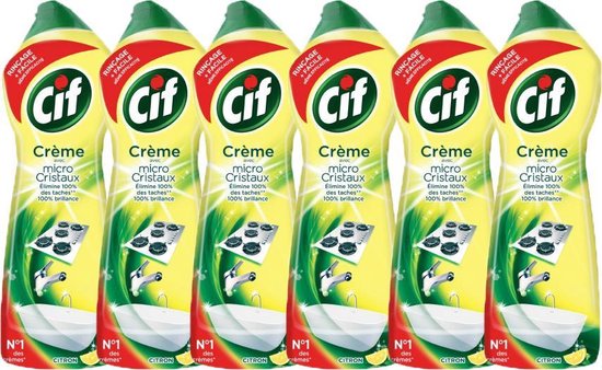 Cif Cream Citroen Schuurmiddel - 6 x 750ml - Voordeelverpakking | bol
