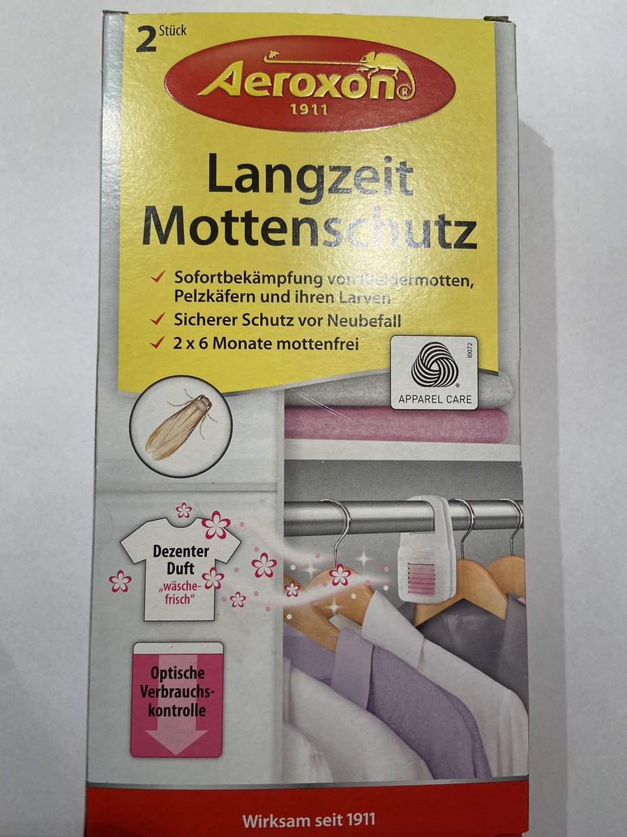 Aeroxon mottencassette - 2 Geurhangers - 2 x 6 maanden werking ...