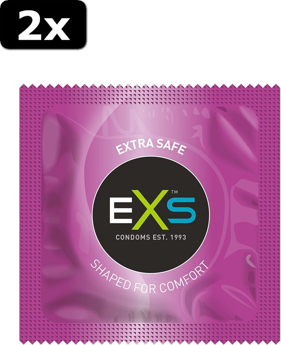 2x Exs Extra Safe Condoms - 100 pack | bol.com