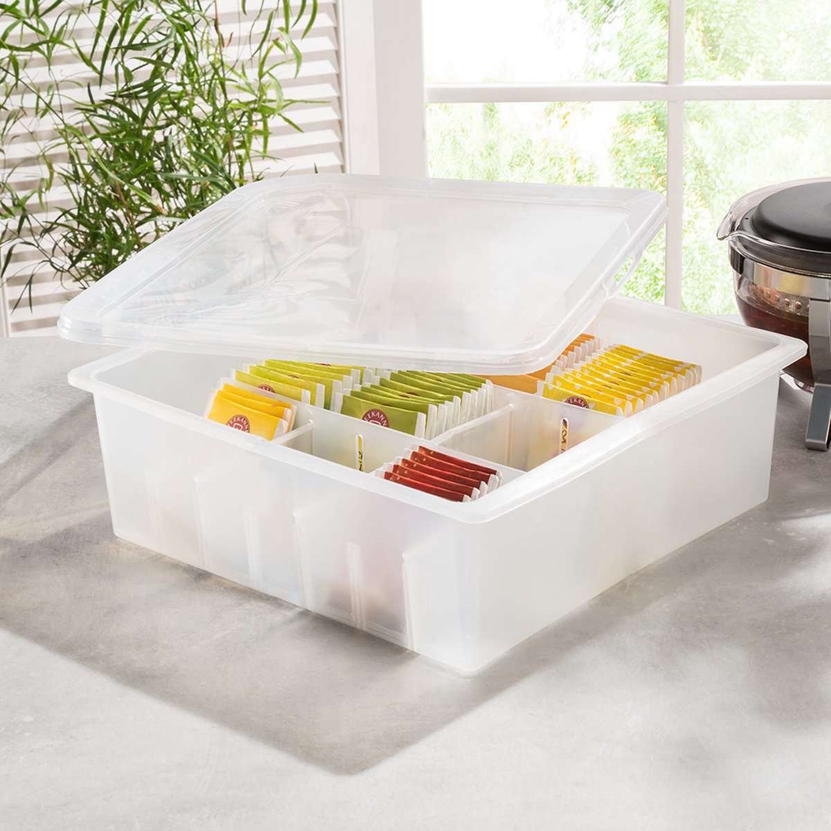 Ruco Sorteerbak met verstelbare verdelers - Transparant - Sorteervakken ...