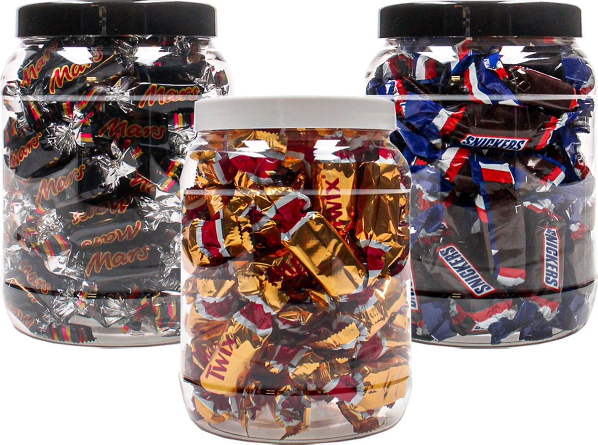 Mars, Snickers en Twix mini chocolade bokalen - 1800g | bol.com