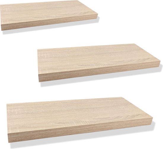 Ruberu Boekenplank Zwevende Wandplank Muurplank - 3-delige set ...
