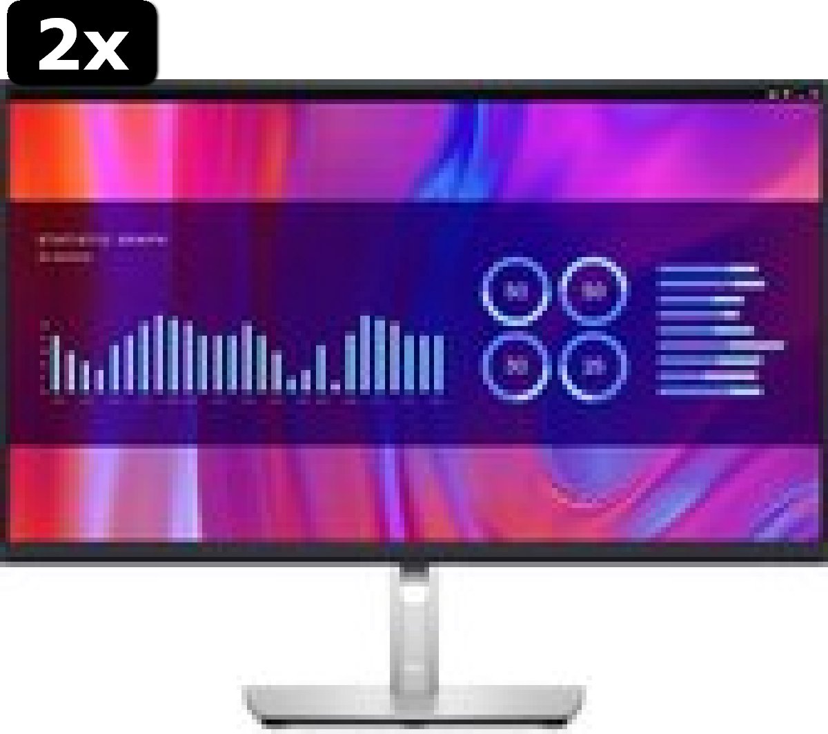 2x DELL P Series P2723DE 68,6 cm (27) 2560 x 1440 Pixels Quad HD LCD ...