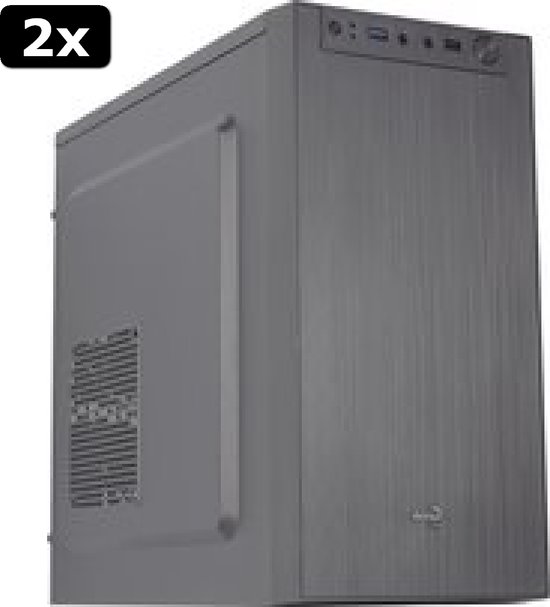 2x Aerocool CS-108 Mini Tower Zwart | bol.com