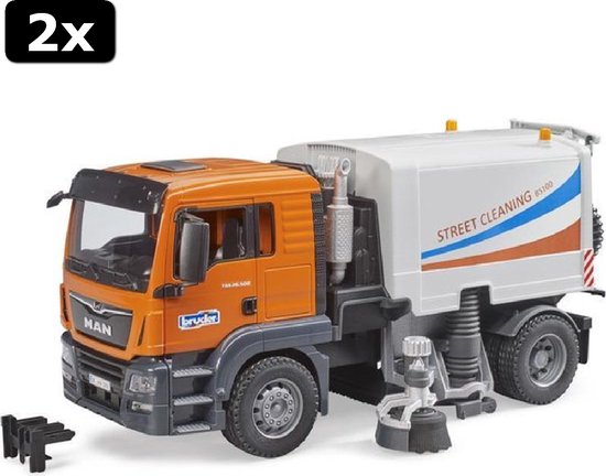 2x Bruder - MAN TGS Street Sweeper (BR3780) | bol.com