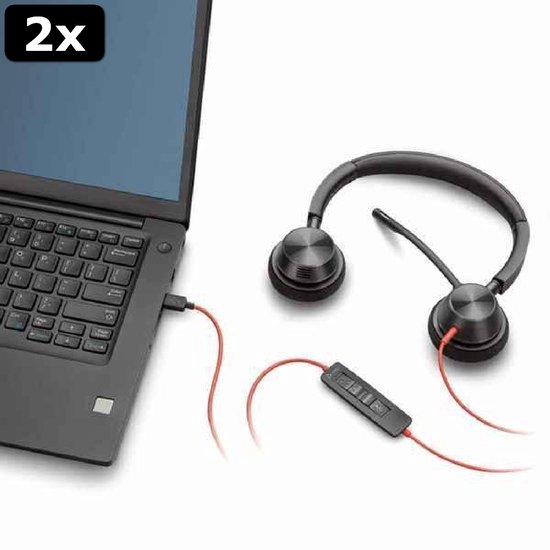 2x Poly - Plantronics Blackwire 3320 USB-A Headset | bol.com