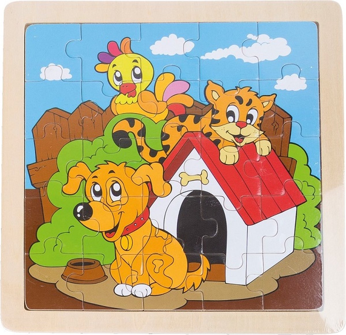 Houten legpuzzel Hond - 25 pcs - houten frame puzzel - Small Foot | bol.com