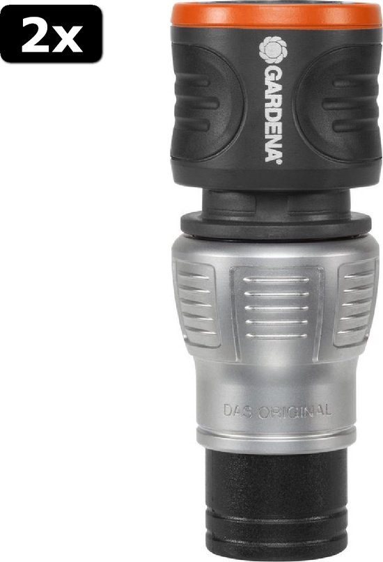 2x GARDENA Premium Waterstop - Voor 13 mm (1/2) en 15 mm (5/8) slangen ...
