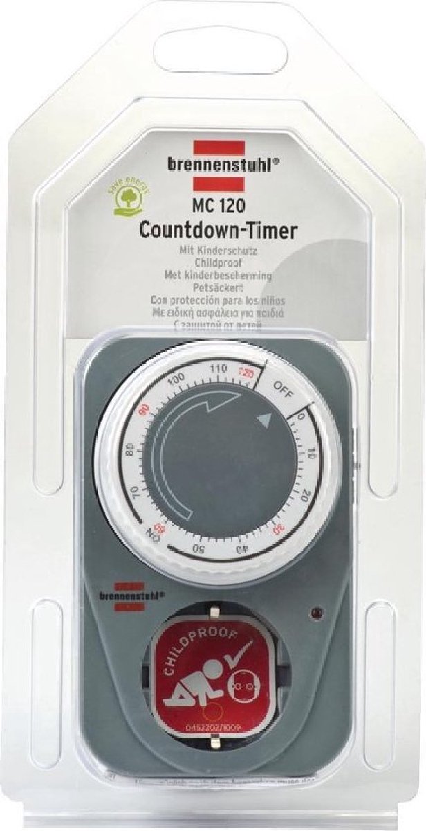 Brennenstuhl Countdown Timer MC 120, mechanisch stopcontact met timer ...