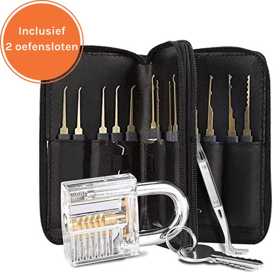 Lockpick Set met 2 sloten - 32 Delig - Voor Beginners en Professionals ...
