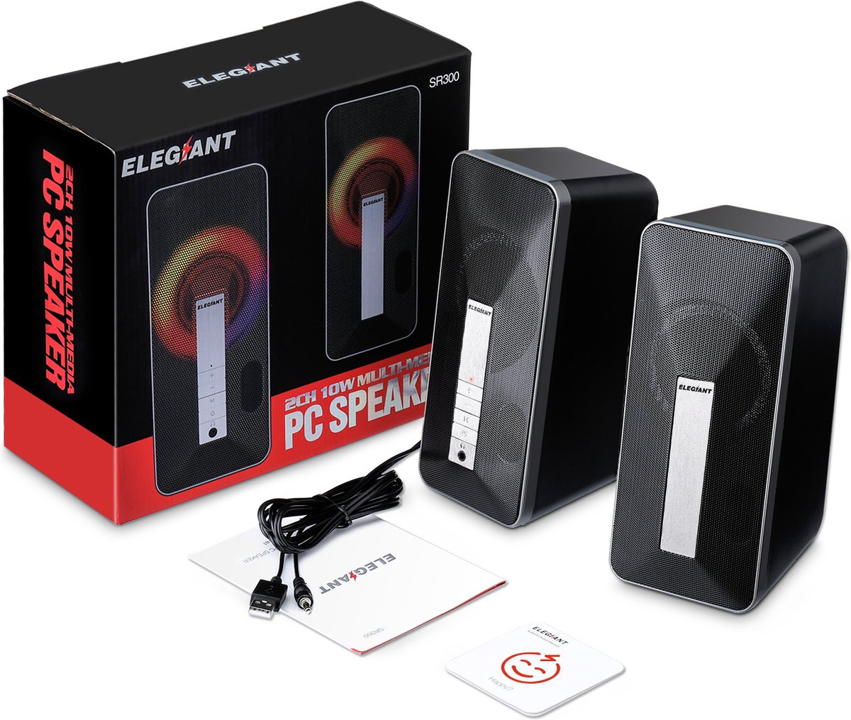 ELEGIANT PC speakers - Gaming Speakers - RGB Desktop Speakers - 10W- PC ...