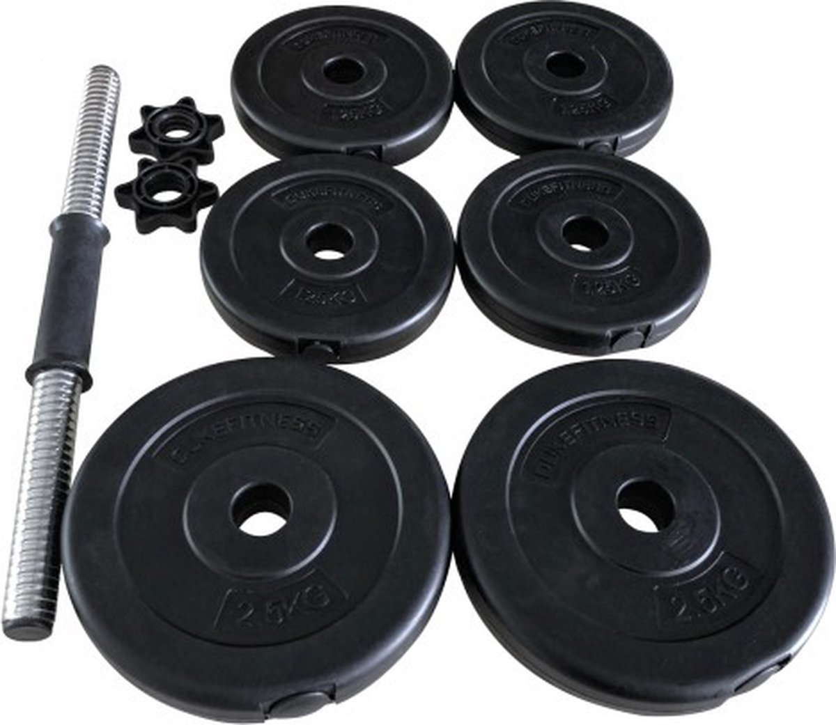 Duke Fitness Dumbbell Set 15 kg – dumbell - 9 delig – uitbreidbaar ...