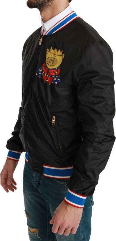 Dolce & Gabbana - Black YEAR OF THE PIG Bomber Jacket | bol.com