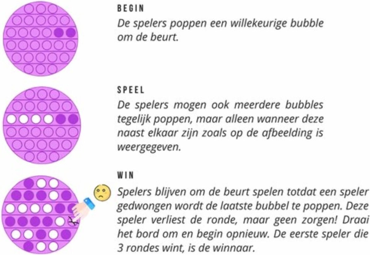 DIH Pop It Fidget Toy - Bekend van Squid Game - Rond - Frontman | bol.com