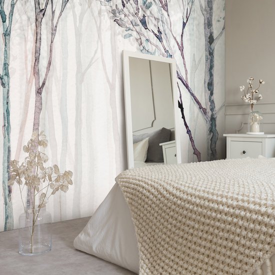 Fotobehangkoning - Takken - Bomen - Bos - Vliesbehang - Behang - 104 x ...