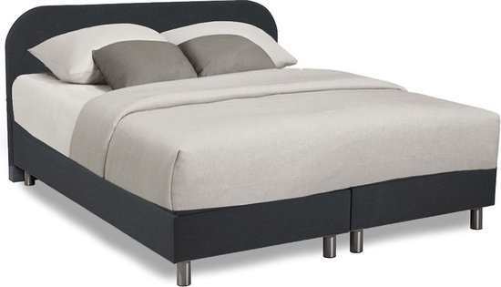 SleepProfit Velvet Boxspring 140x200 | Rond Velvet Antraciet ...