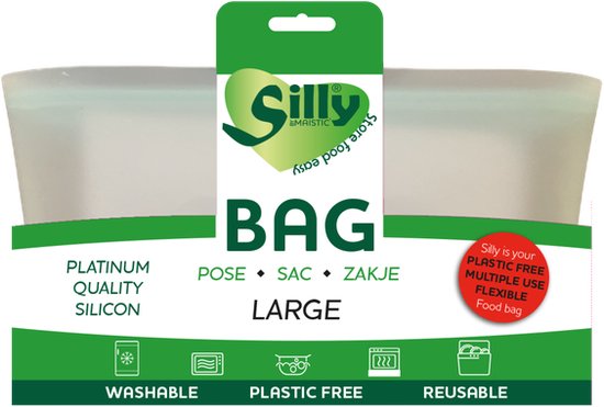 Maistic® | Staande Voedselzak Large (1 liter) | plasticvrije en wasbare ...