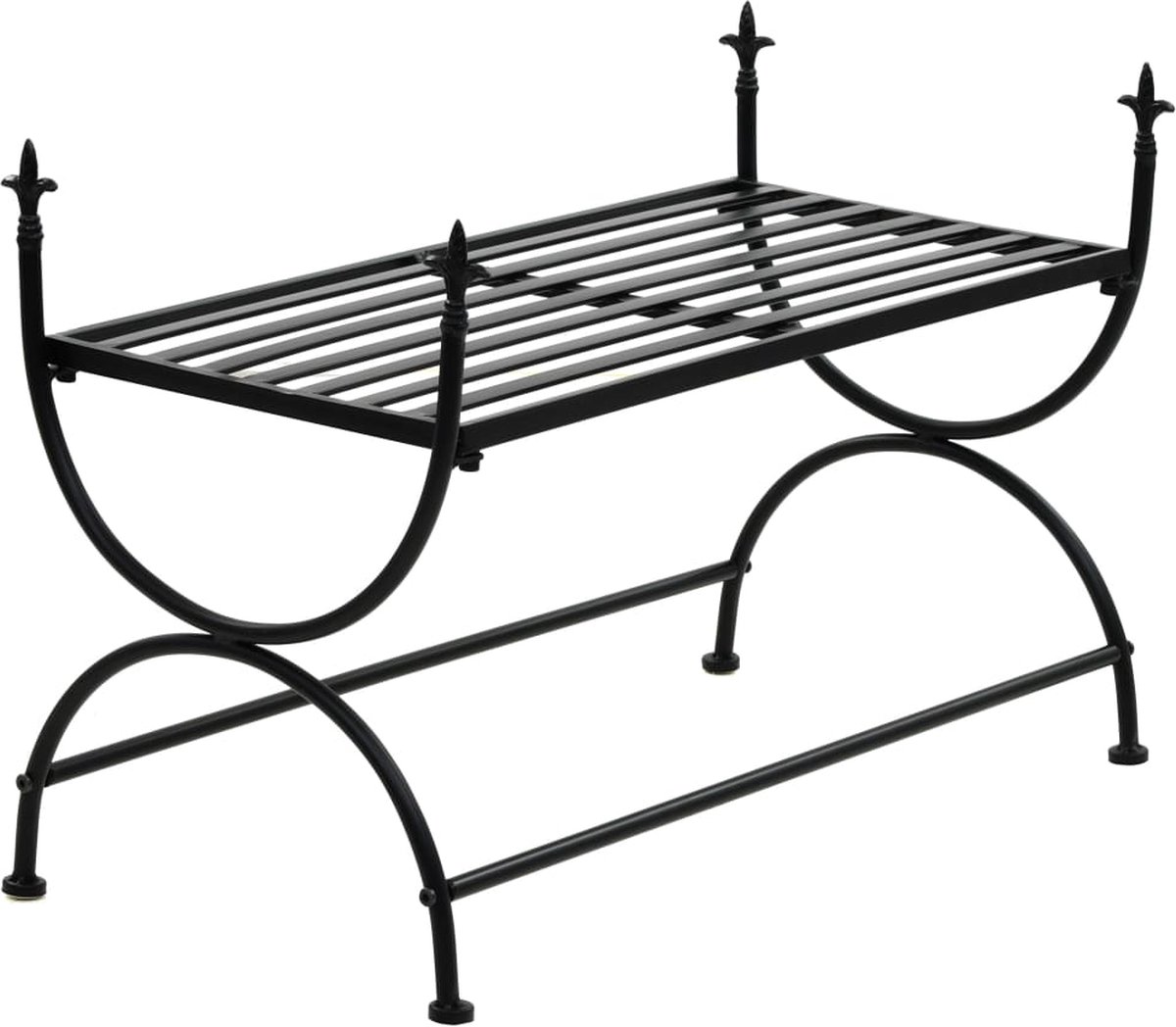 Prolenta Premium - Bankje vintage stijl 83x42x55 cm metaal zwart | bol.com
