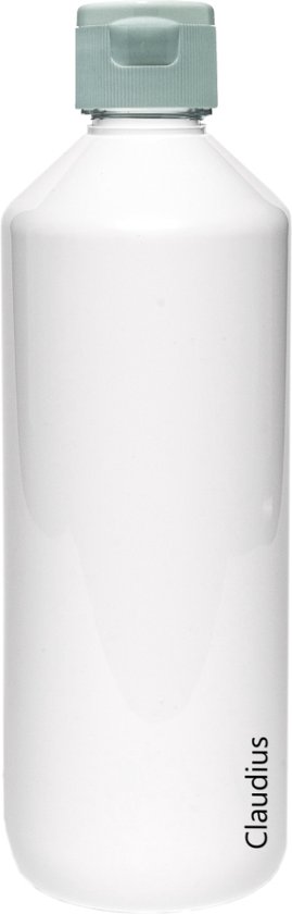 Lege fles 500 ml HDPE wit - met witte klepdop - set van 10 stuks ...