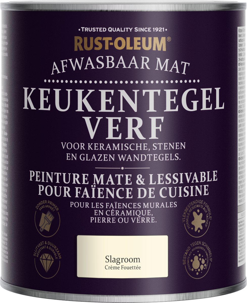 Crème Verf voor keukentegels Slagroom 750ml | bol.com