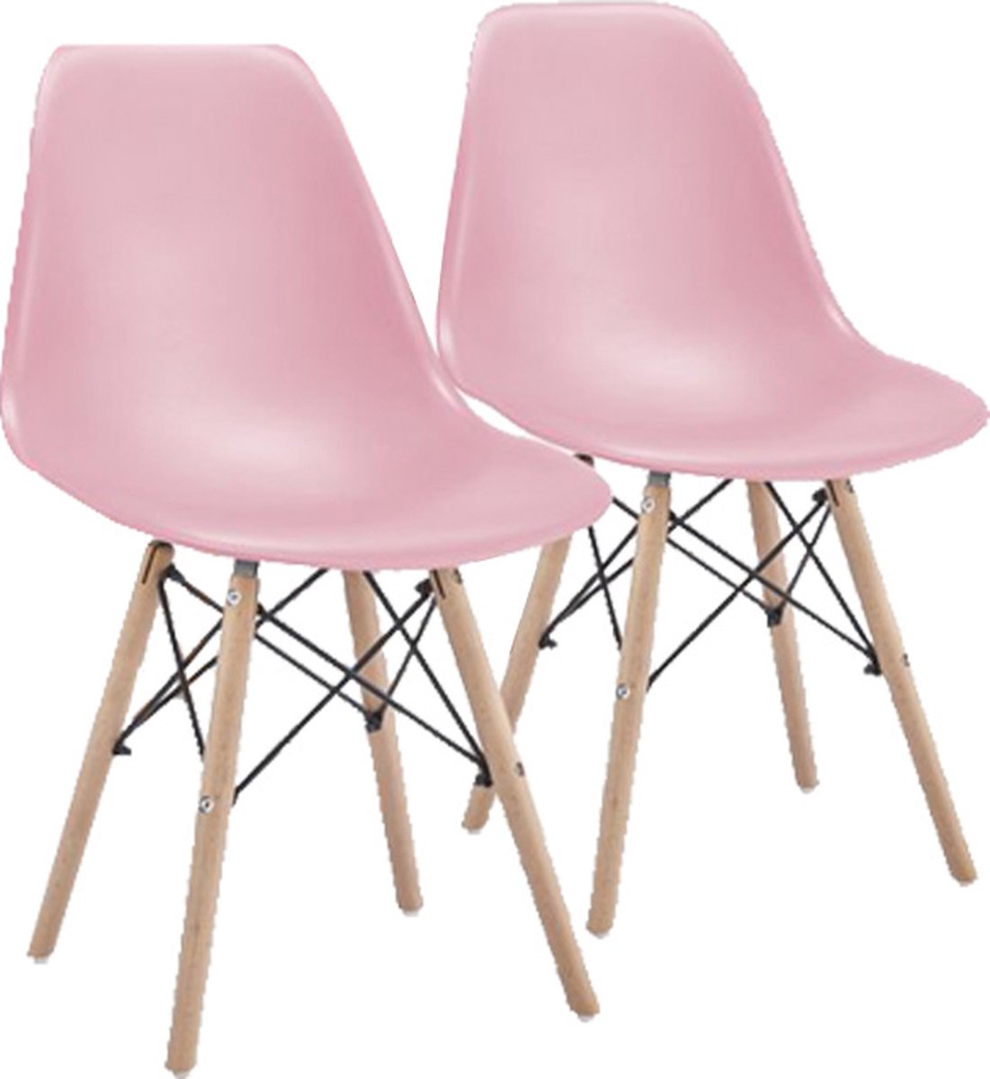 Milano - Eetkamerstoelen - set van 2 eettafel stoelen - roze ...