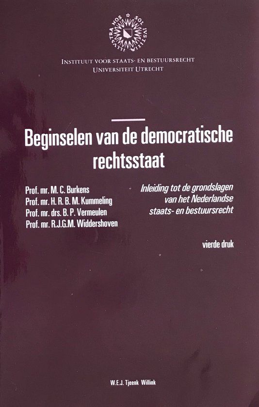 Beginselen van een democratisch rechtsstaat | 9789027146892 | Boeken | bol