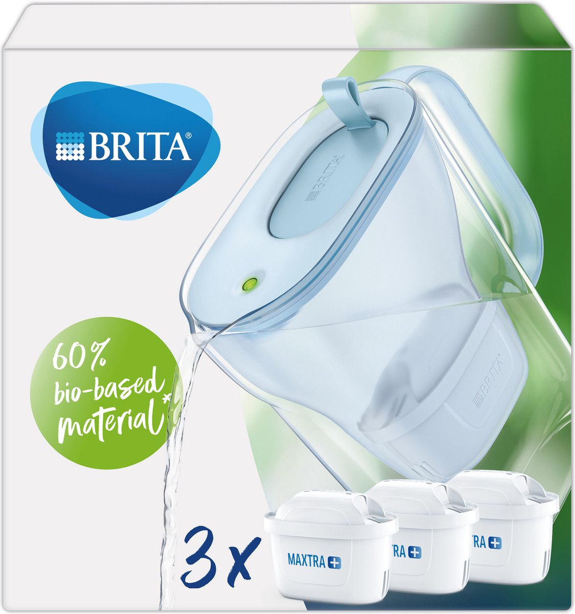 BRITA Waterfilterbundel Style eco Cool powder blue + 3 MAXTRA+ ...