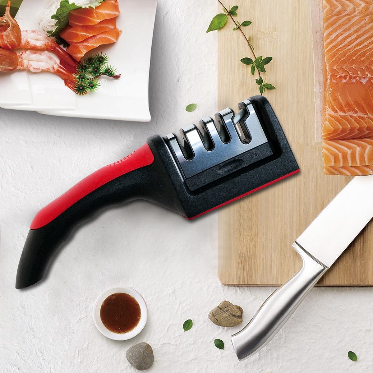 Premium 5-in-1 Messenslijper - Antislip Doortrekslijper - Slijper voor ...