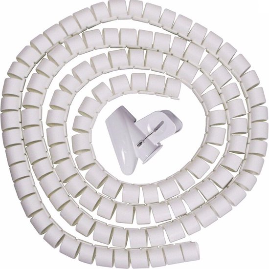 Cable eater kabelslang met rijgtool - 16 mm / 3m / wit | bol