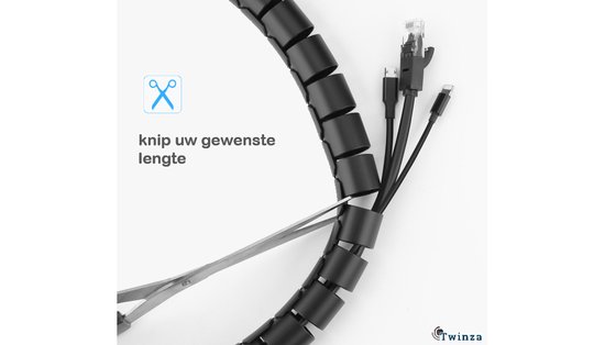 |Twinza®| Spiraal Kabelslang - Kabel Management Organizer Slang - Op ...