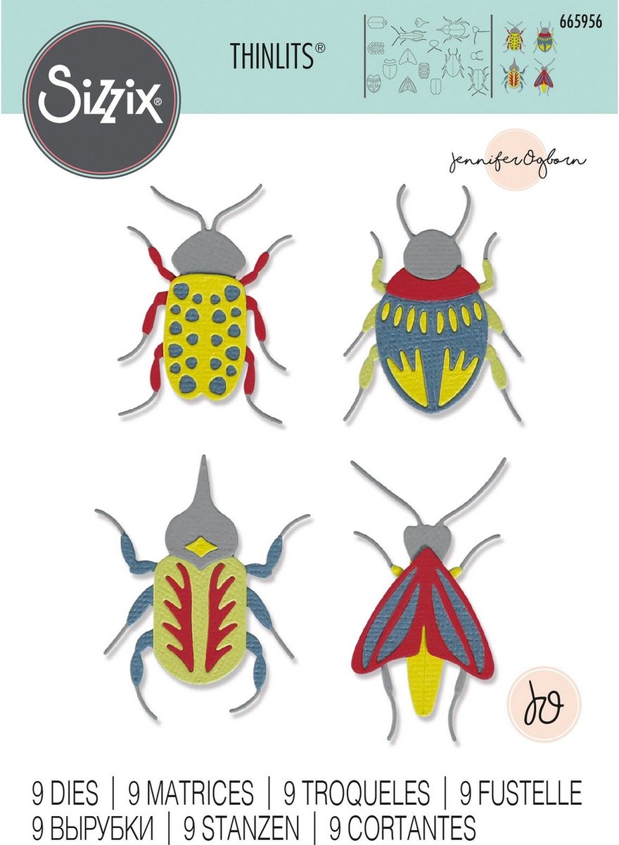 Sizzix Thinlits Die Set Patterned Bugs | bol.com
