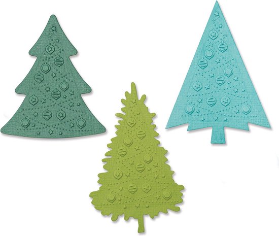 Sizzix Switchlits Embossing Folder Festive Trees | bol