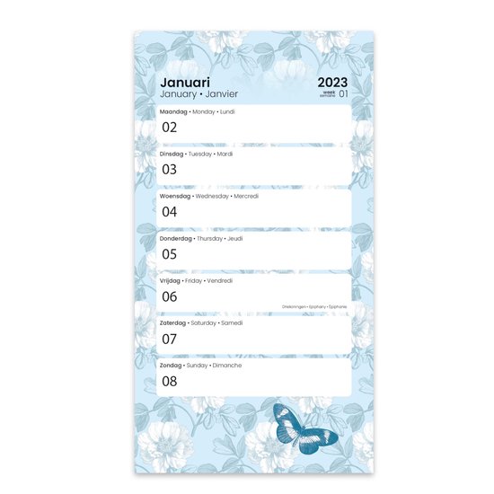 Week kalender - 2023 - Botanica - Op schild | bol.com