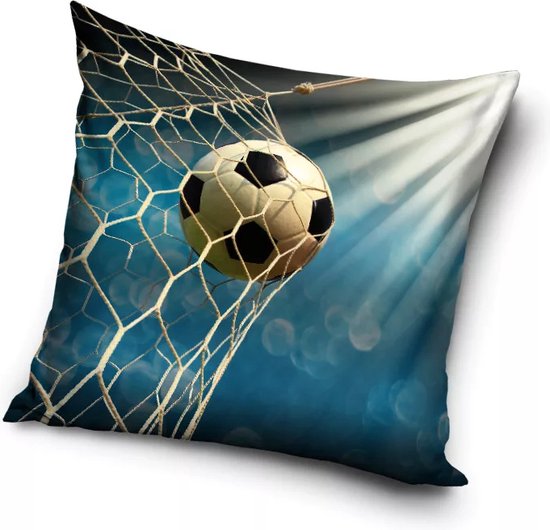 KD® - Voetbal in het net Sierkussens - Kussen - 40 x 40 inclusief ...