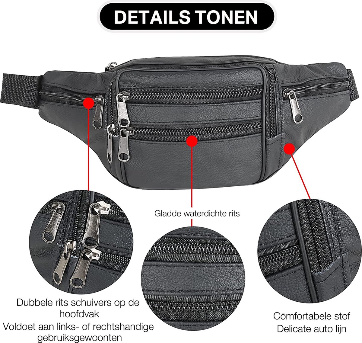 Traveltime® - Heuptas - Fanny Pack - Heuptasje dames - Heuptasjes heren ...